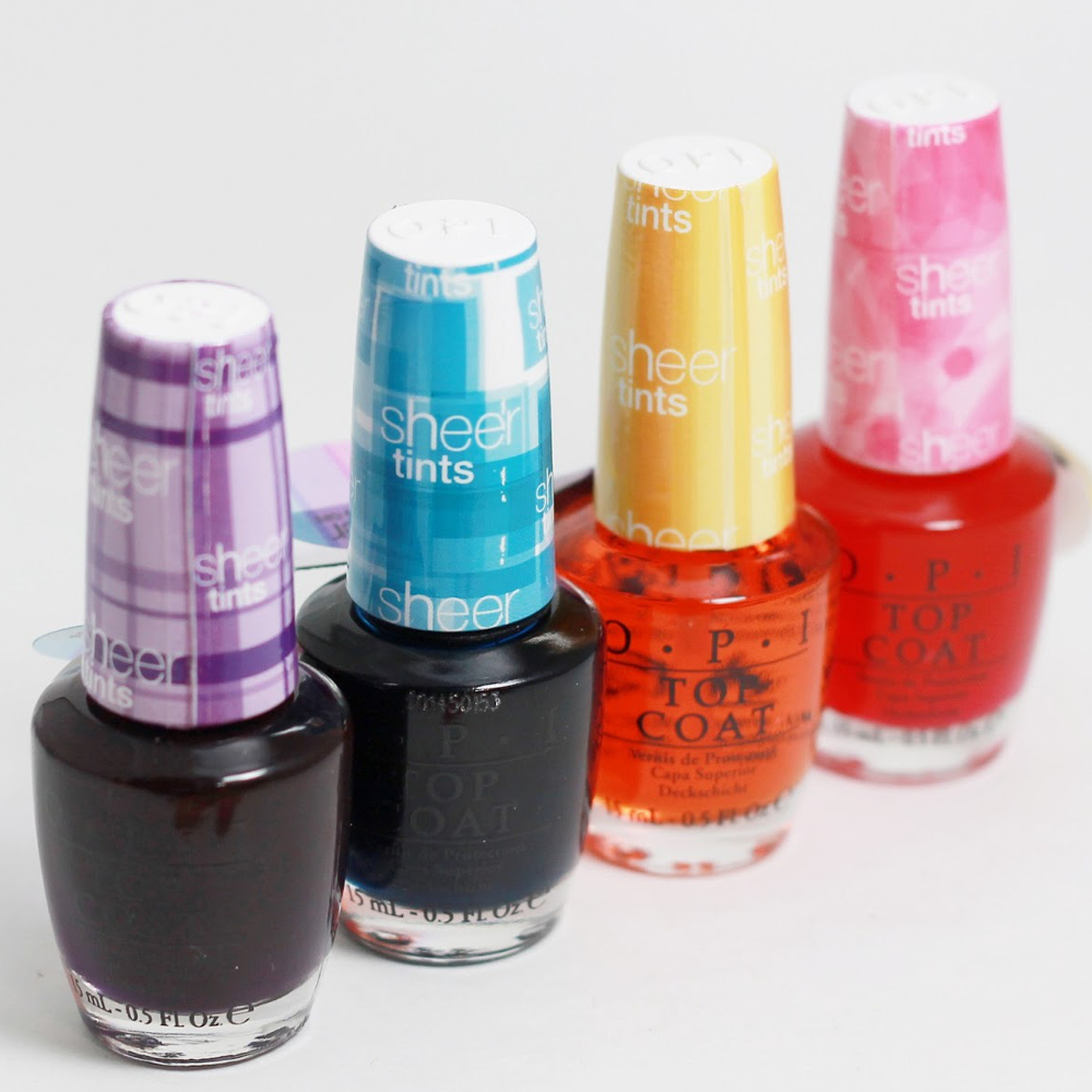 OPI - Sheer Tints Collection - Purple Blue Yellow Pink Sheer Jelly Nail ...